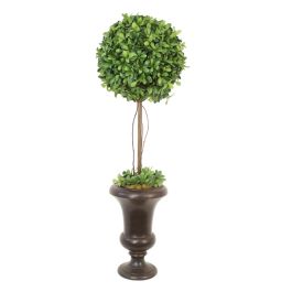 Round Topiary in Brown Urn - Distinctive Designs